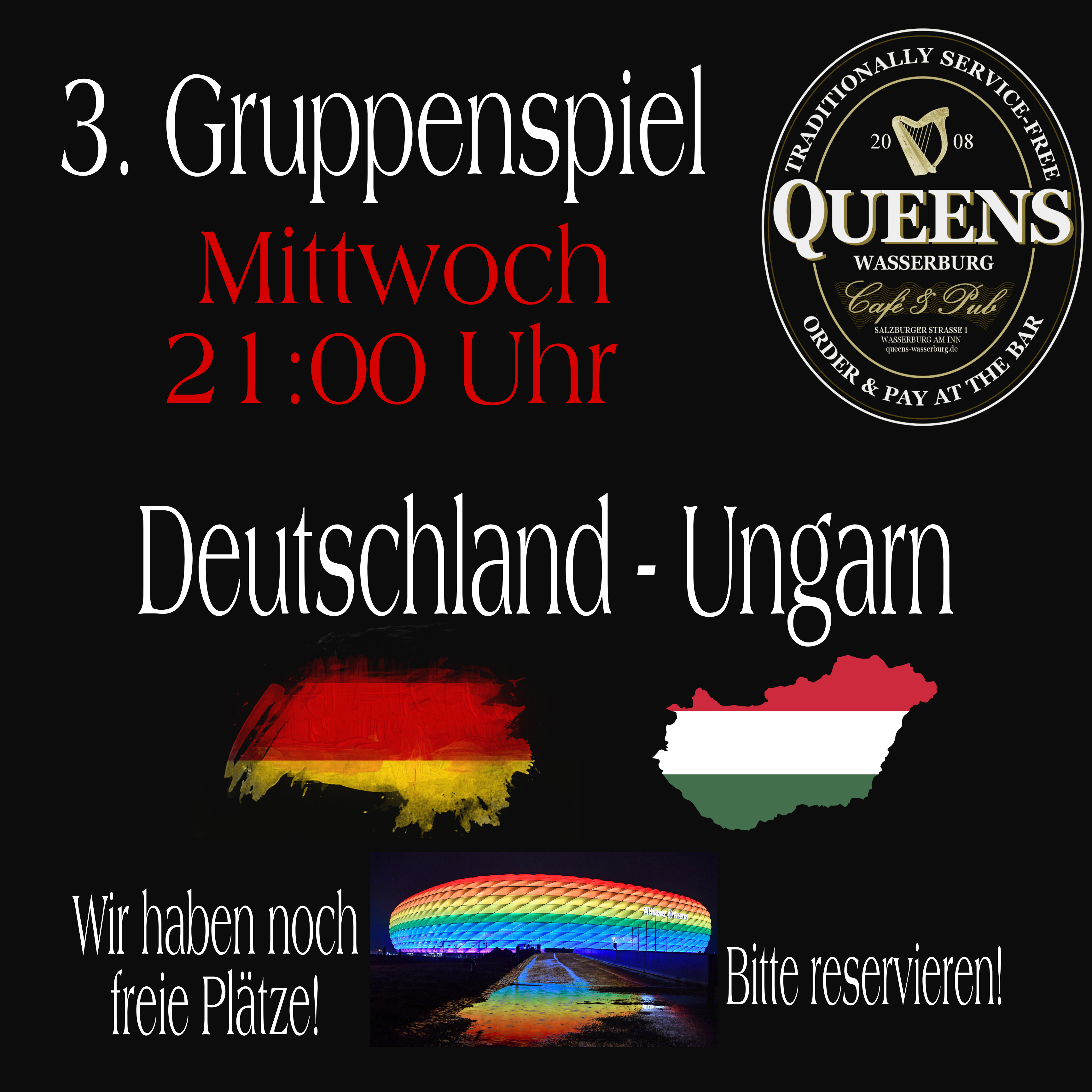 EM21: Deutschland – Ungarn – Queens Café & Pub
